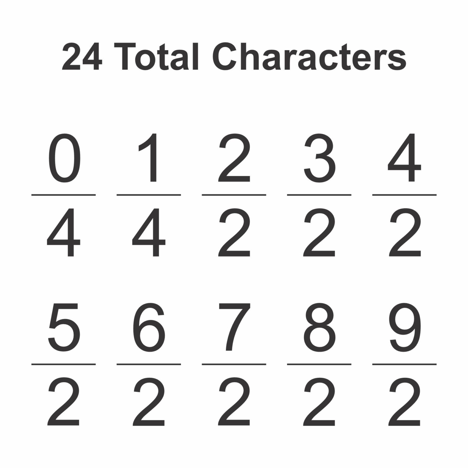 Vinyl Number Cutout Kit, Black and White Vinyl - NapTags